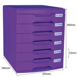 SDS 6 Desk Drawer Filing System Purple - Penfile.co.za
