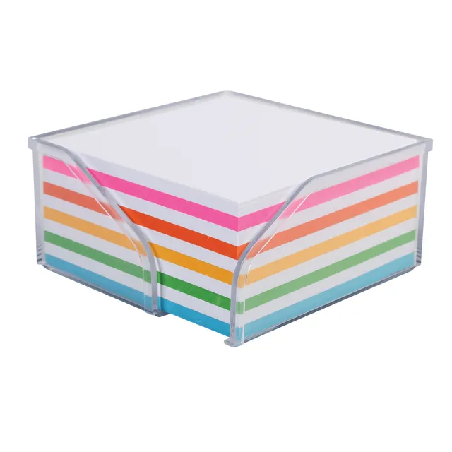 Bantex Half Memo Cube With 400 Sheets Rainbow Assorted