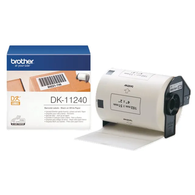 Brother DK-11240 Barcode Labels 102 x 51mm - White Roll 600