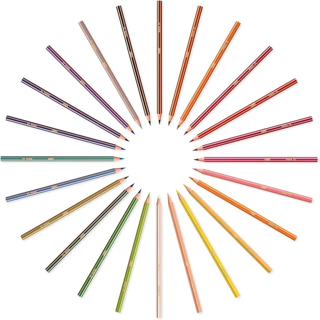 Bic Evolution Stripes Colour Pencil Crayons Wallet 24