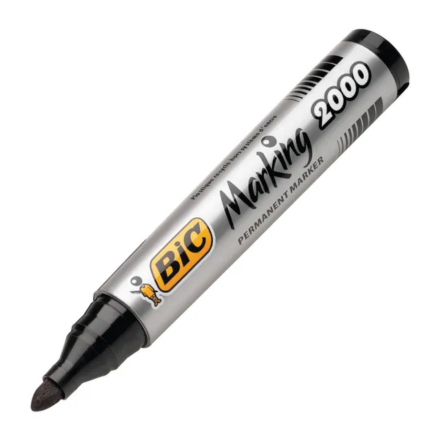 Bic Marking 2000 Permanent Marker Bullet Point Black - Box 12