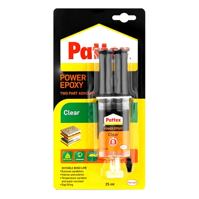 Pattex Epoxy Clear Syringe 25ml - Box 12