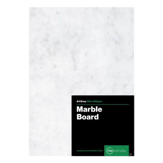 RBE A4 Marble Board 160gsm Pack 100 - Grey