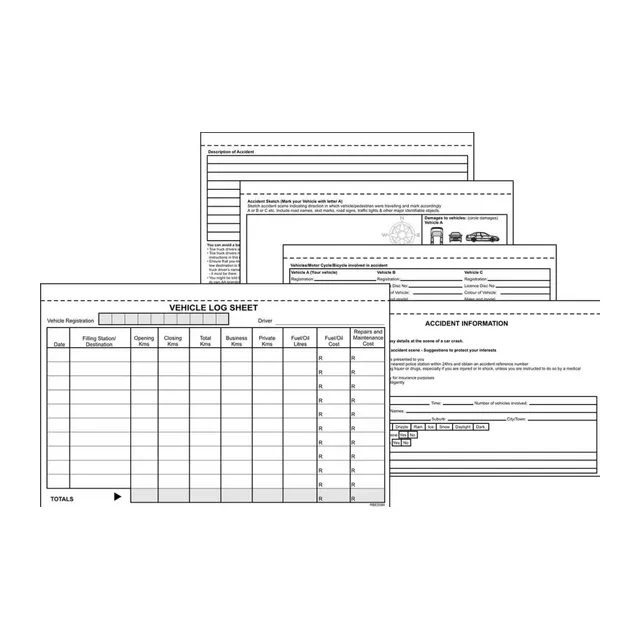 RBE A5 Duplicate Spiral Bound Vehicle Log Book - 50 Sets