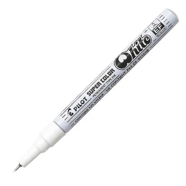 Pilot Super Color Paint Marker Extra Fine White - Box 12