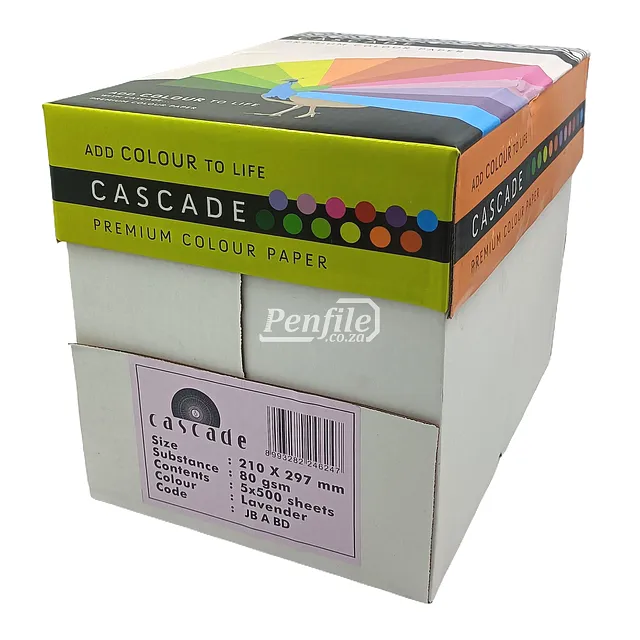 Cascade A4 Colour Paper 80gsm Ream 500 Sheets - Pastel Lavender