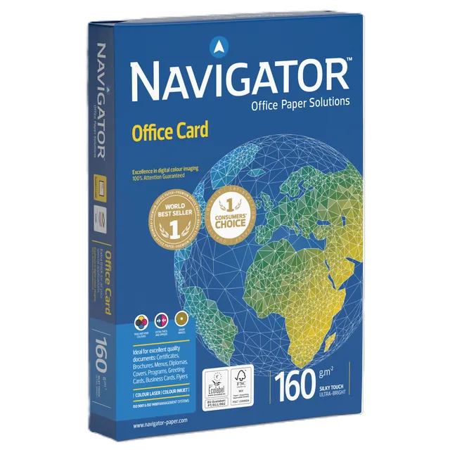 Navigator A3 Office Card Paper Board Ream 250 Sheets - 160gsm