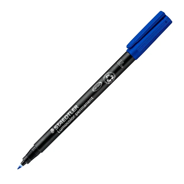 Staedtler Lumocolor 318 Permanent Marker Fine 0.6mm Box 10 - Blue
