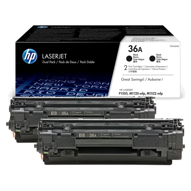 HP 36A Toner Cartridge Dual Pack - Black
