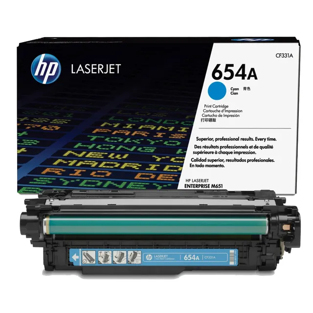 HP 654A Toner Cartridge - Cyan