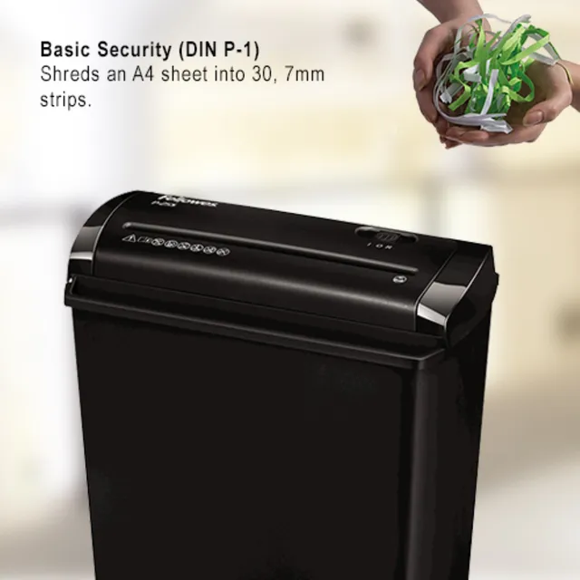 Fellowes Powershred P-25S Strip Cut P1 Paper Shredder - 5 Sheet